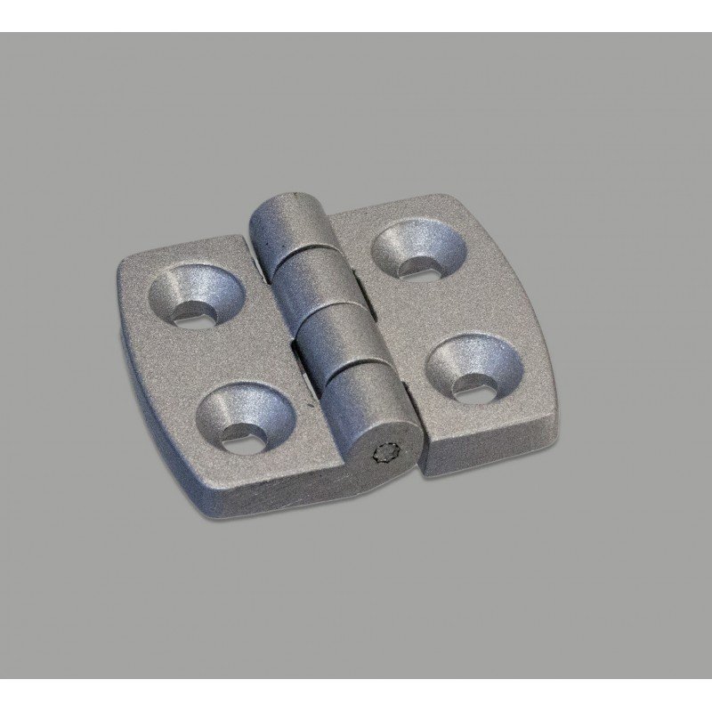 Aluminum hinge for 40x40 profile with 8 or 10 mm slot